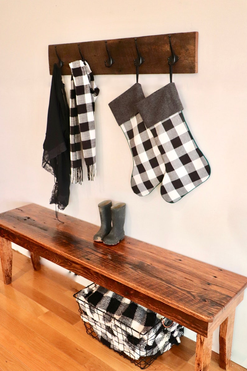 Reclaimed Barn Wood Coat Rack - Etsy