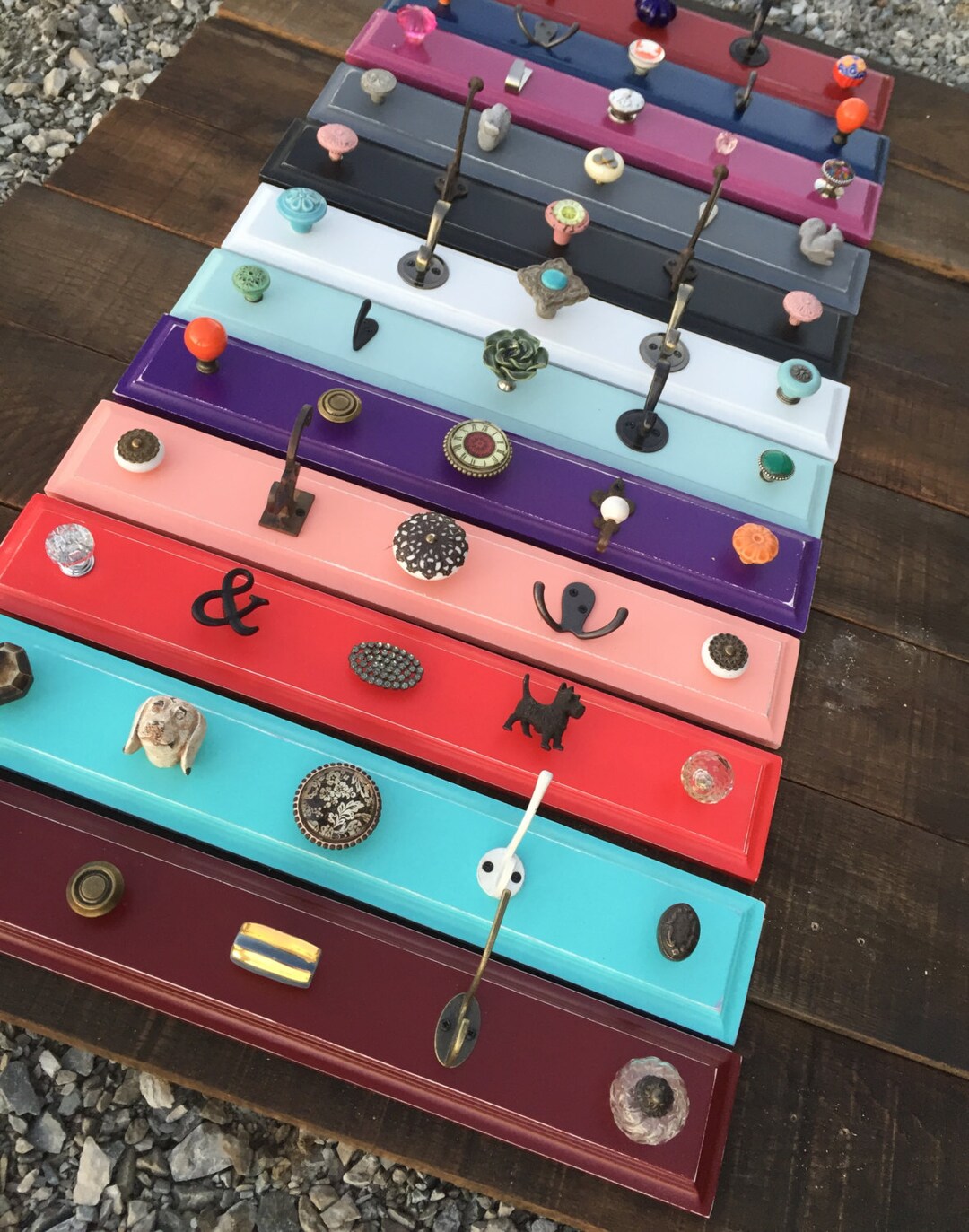 Colorful Unique Hook Rack - Pick One - Etsy