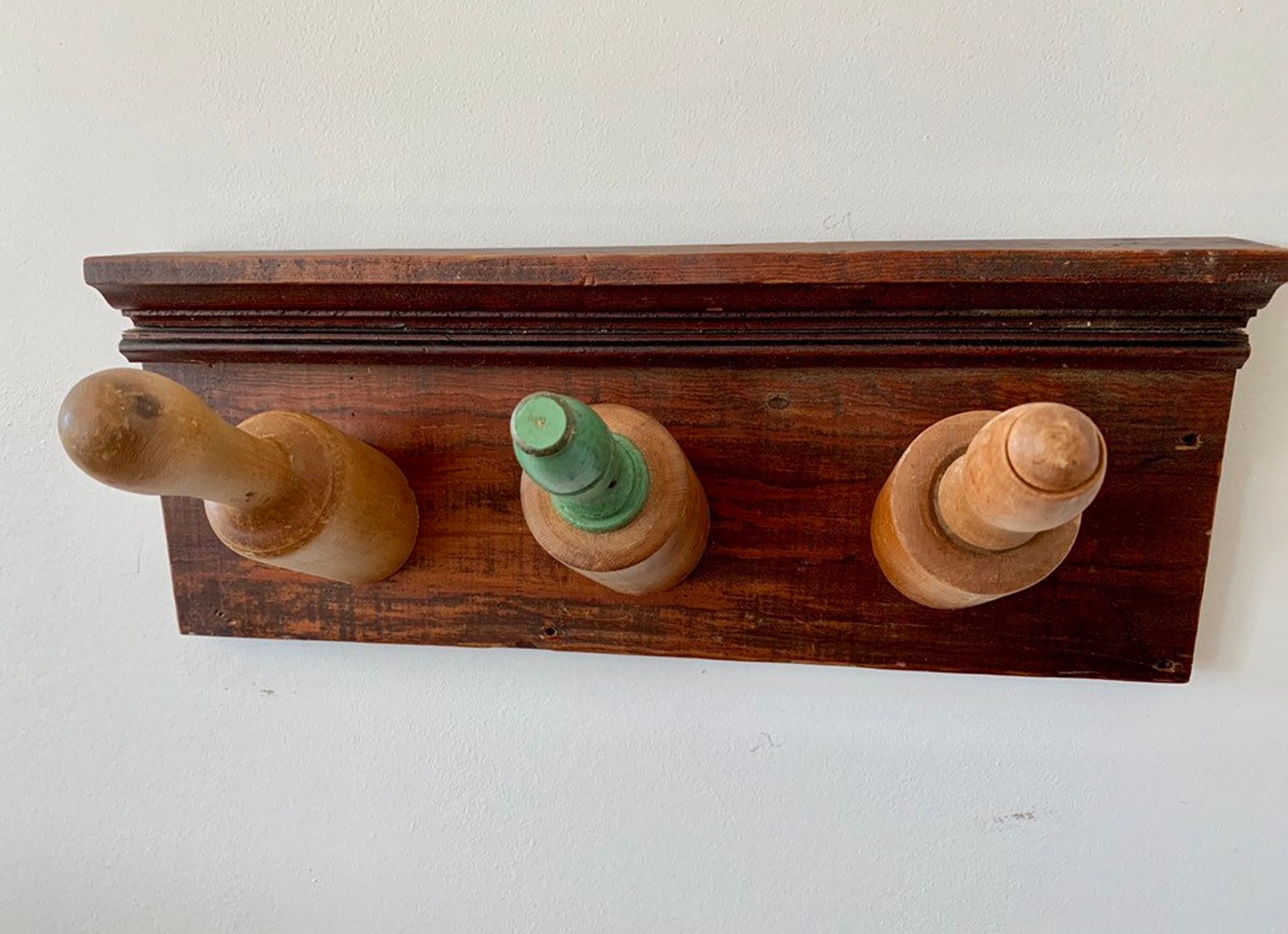 Green Rolling Pin Hook Rack | Etsy