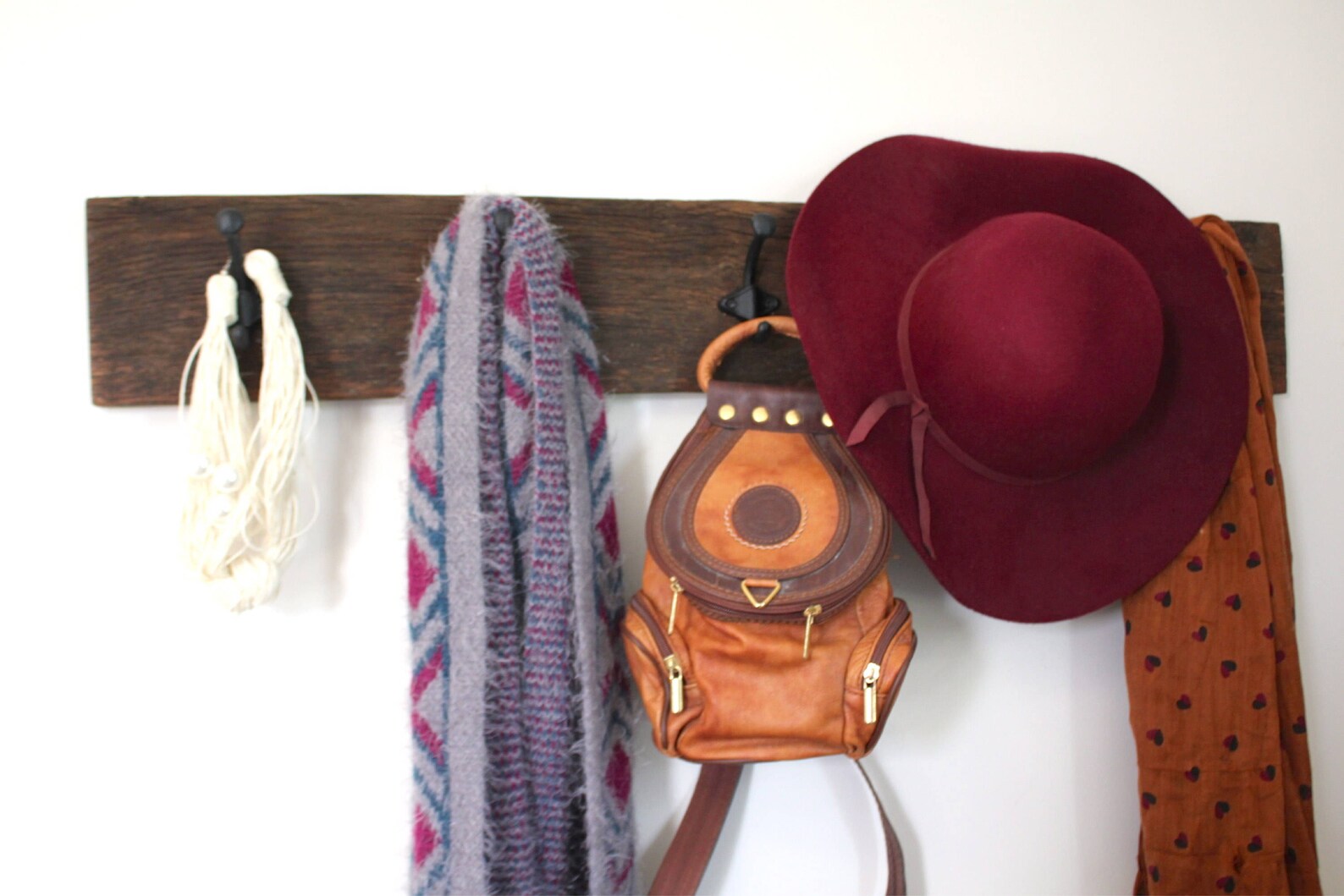 Reclaimed Barn Wood Coat Rack - Etsy