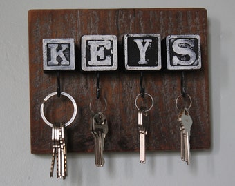 Black Block Barn Lumber Key Rack | Etsy