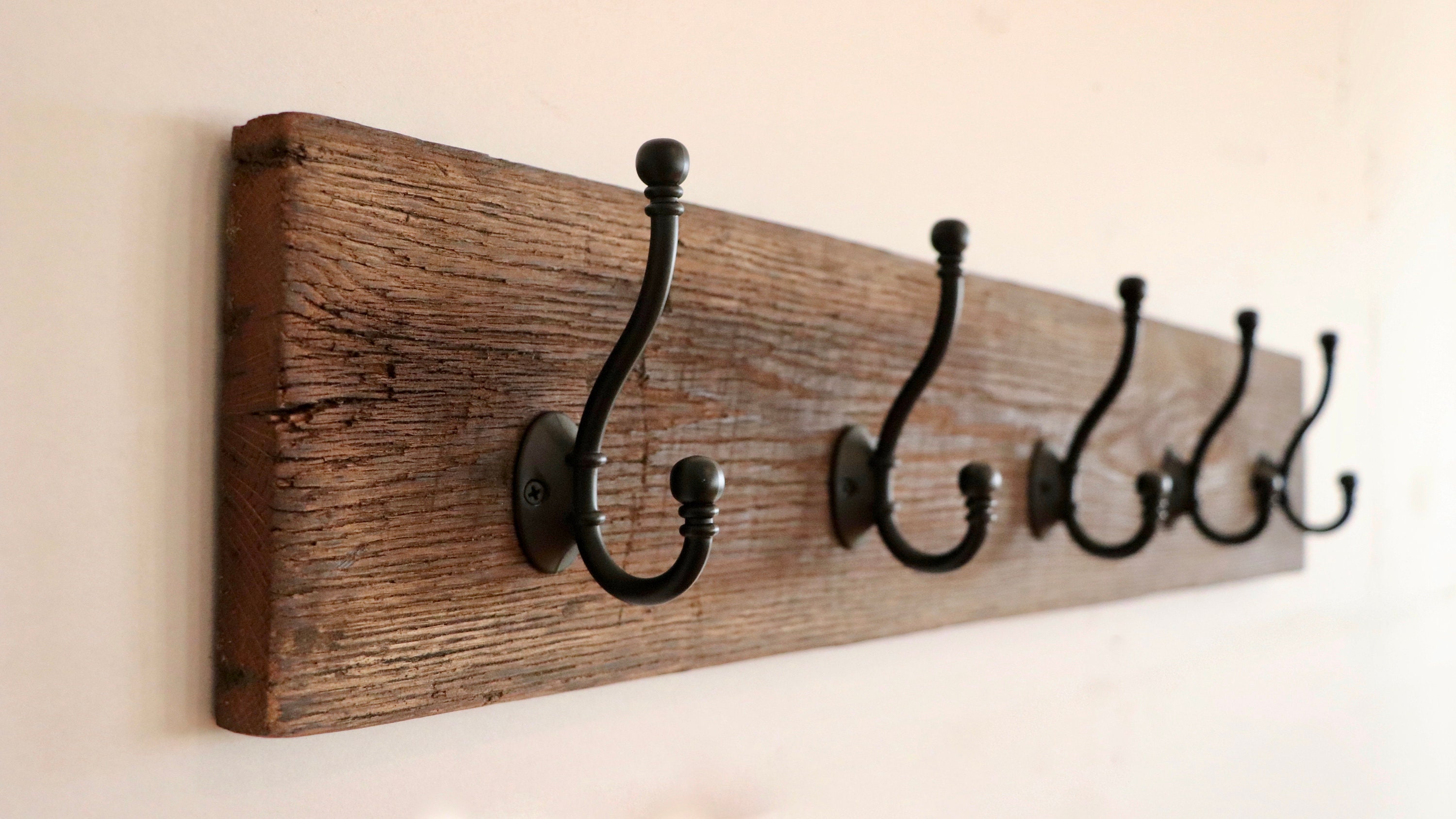 Reclaimed Barn Wood Coat Rack | Etsy