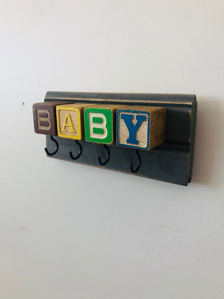 Vintage Baby Block Hanging Rack | Etsy