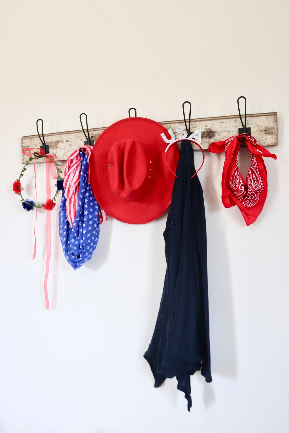 Wooden Trim Coat Rack | Etsy