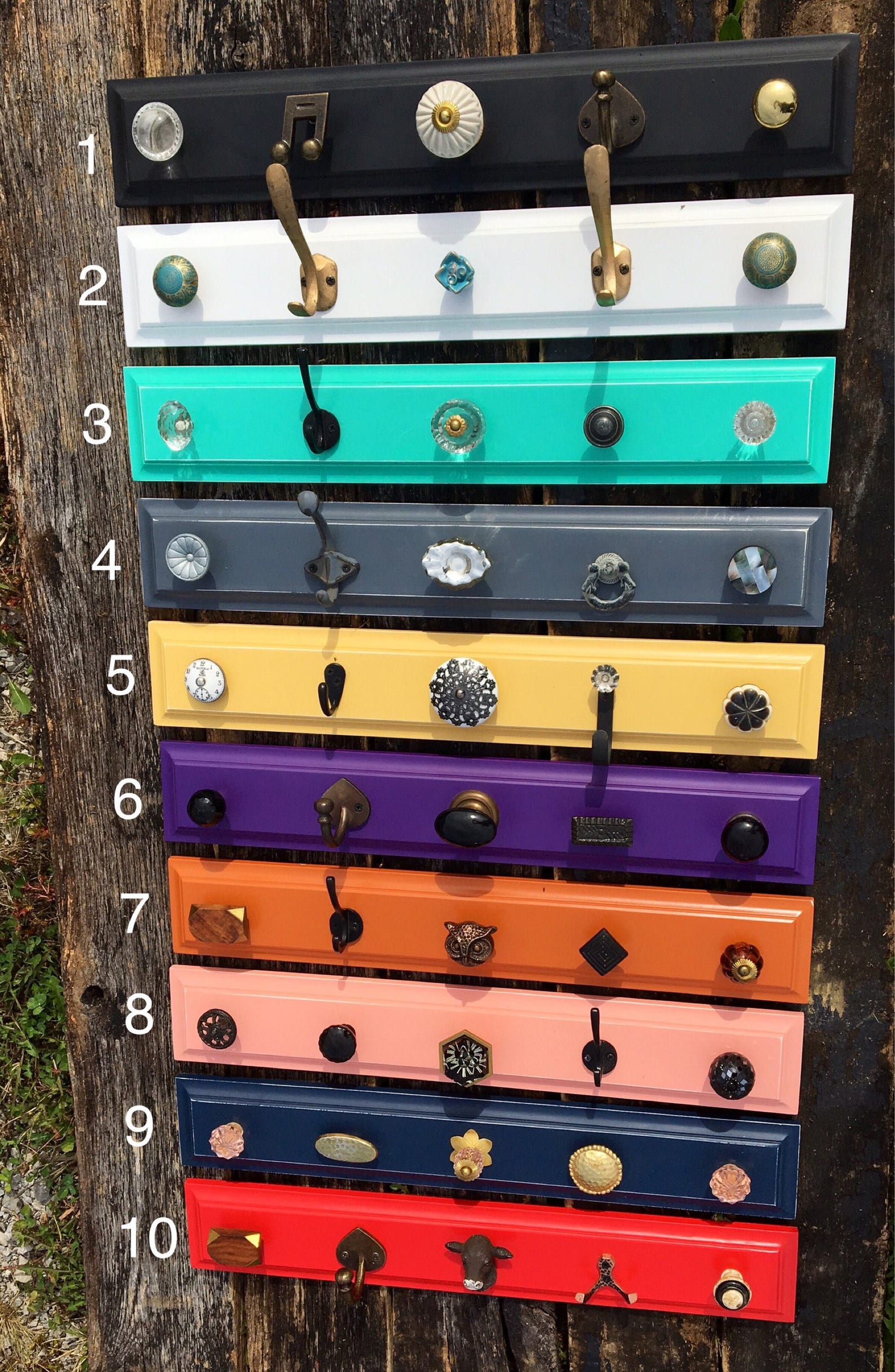 Knob and Hook Rack choose one | Etsy