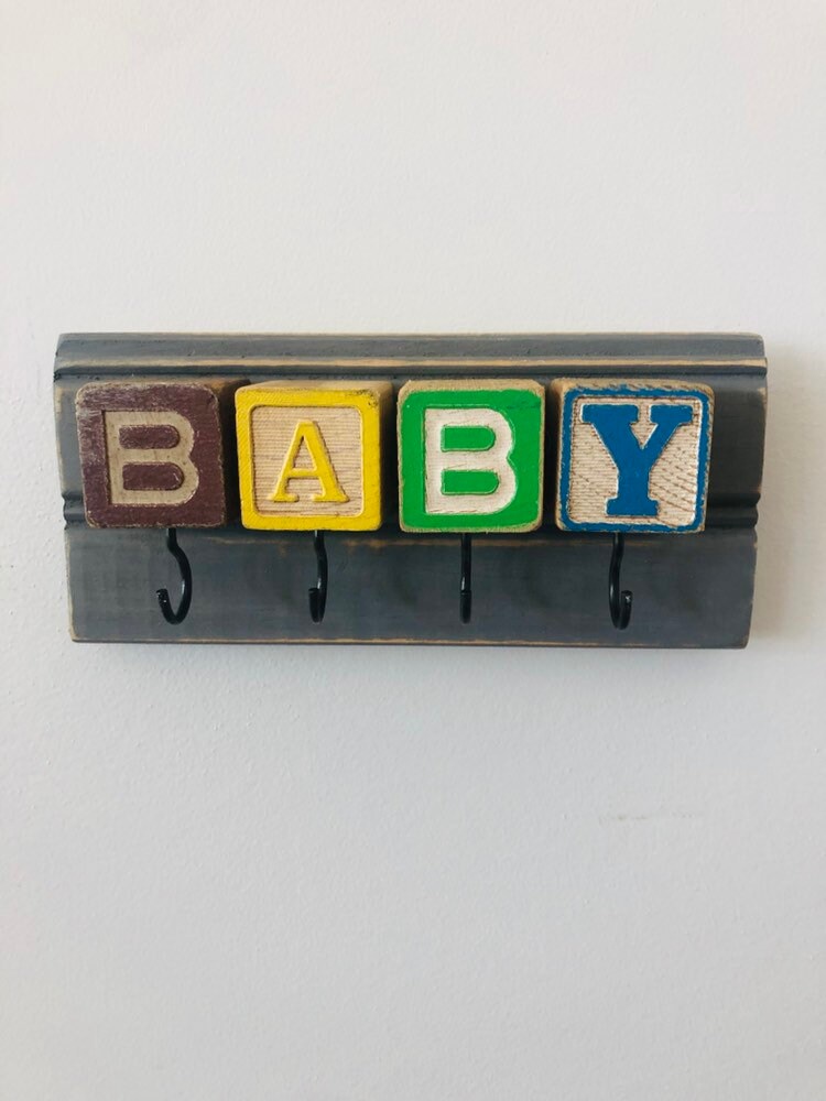 Vintage Baby Block Hanging Rack | Etsy