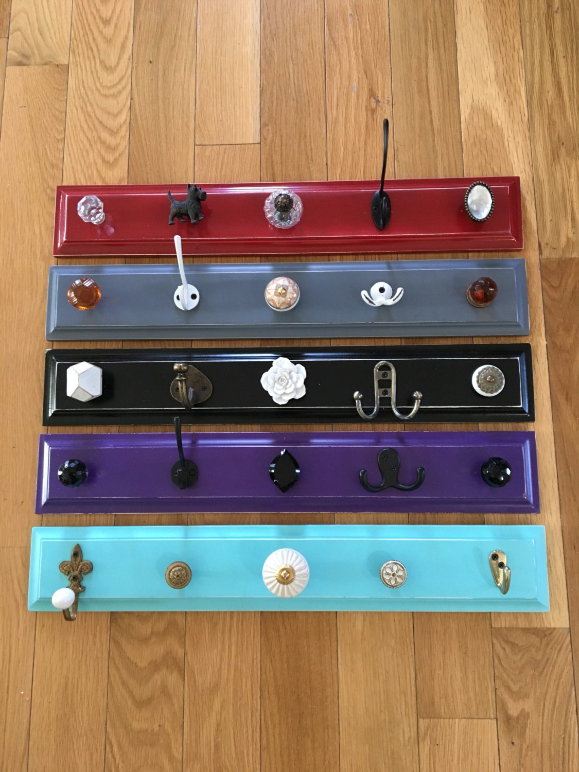 Vibrant Colored Hook Rack - Pick One - Etsy