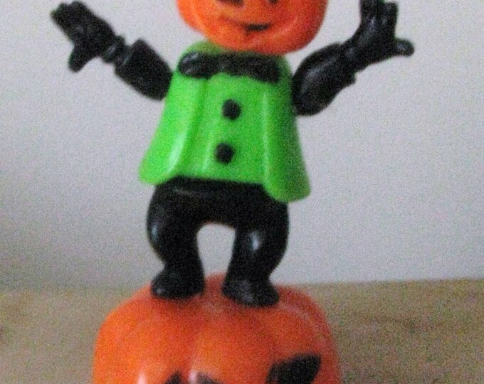 Vintage Halloween Push Puppet Pumpkin Head - Etsy