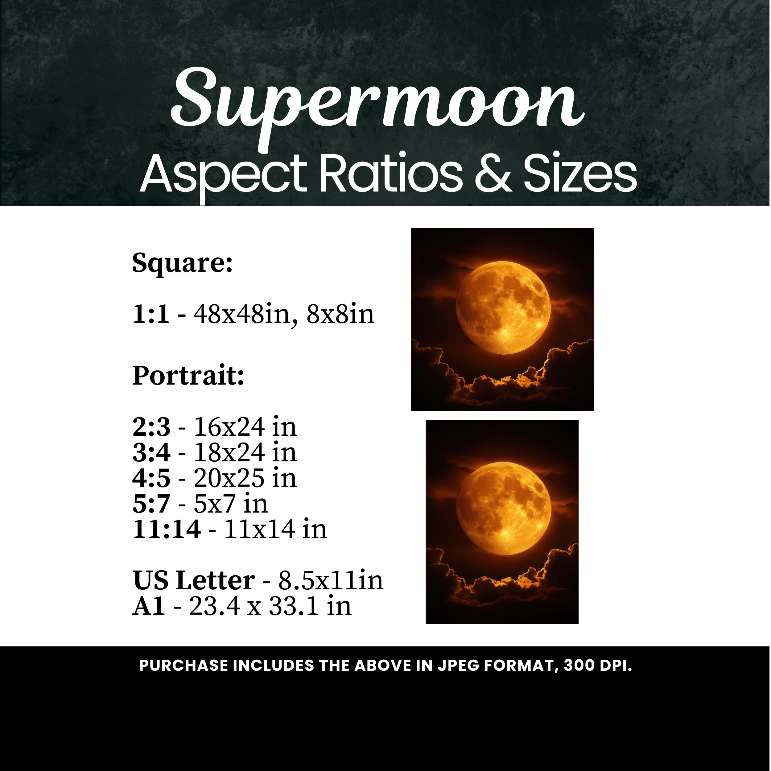 Supermoon Print, Celestial Wall Art, Witchy Decor (digital Download) - Etsy