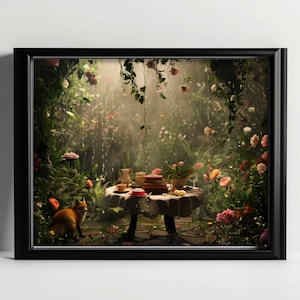 Enchanted Forest Garden Digital Download, Mystical Tea Party Wall Art ...