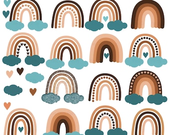 Card Making & Stationery Rainbows Clip Art Commercial use Christmas ...