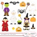 Halloween Paper and Clipart Bundle, Frankenstein and Dracula Paper Clip ...