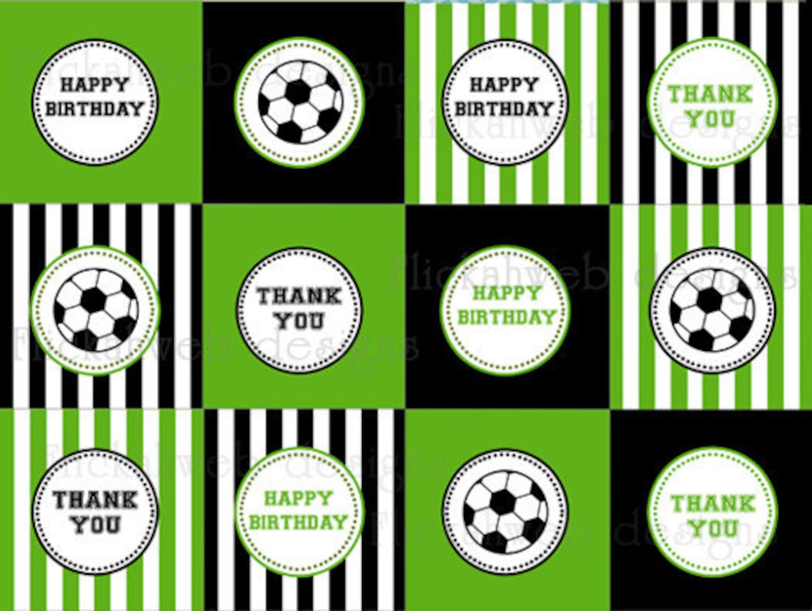 Soccer Printable Toppers or Circles for Cupcakes Tags Stickers Instant ...