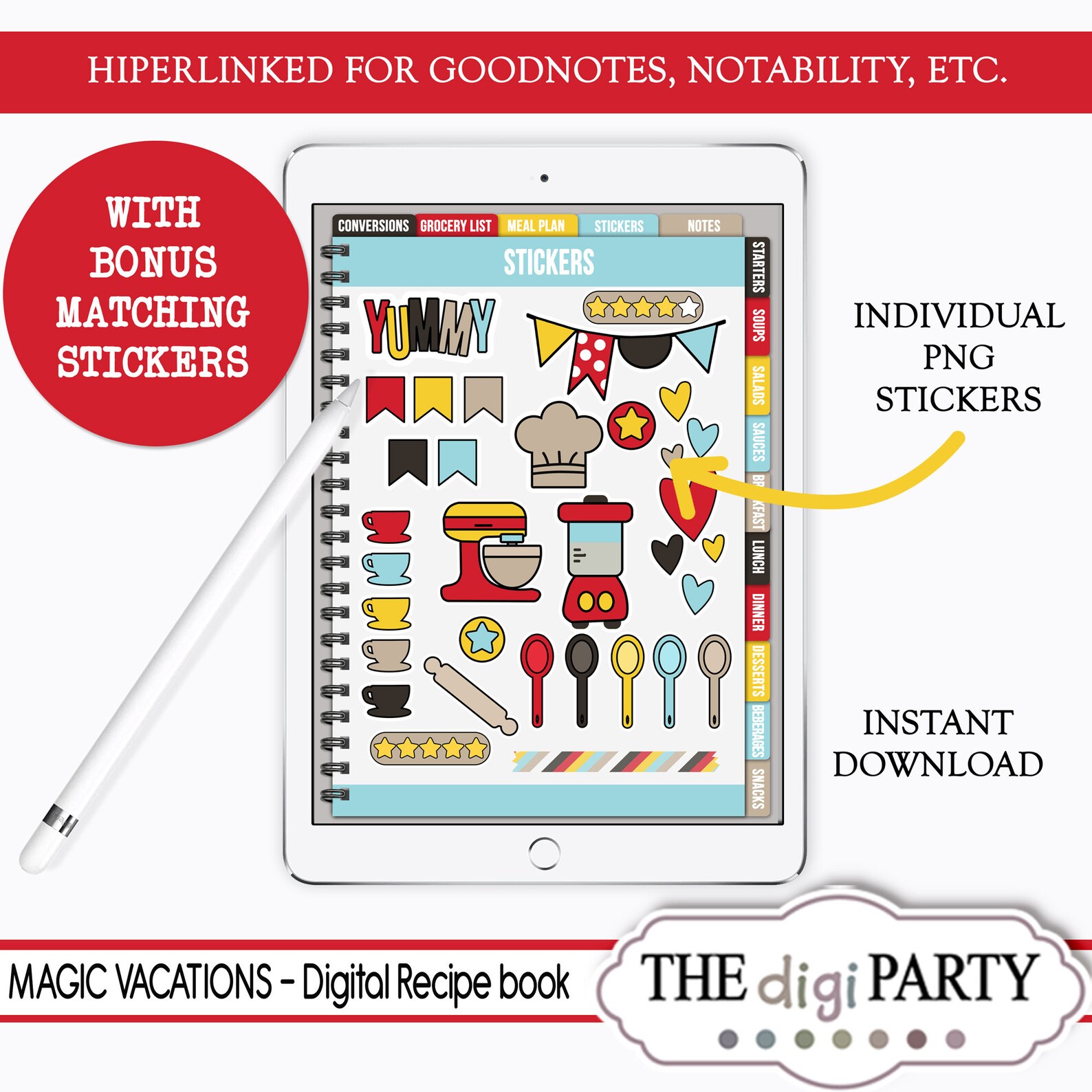 Magic Theme Digital Cook and Recipe Book for Goodnotes on - Etsy