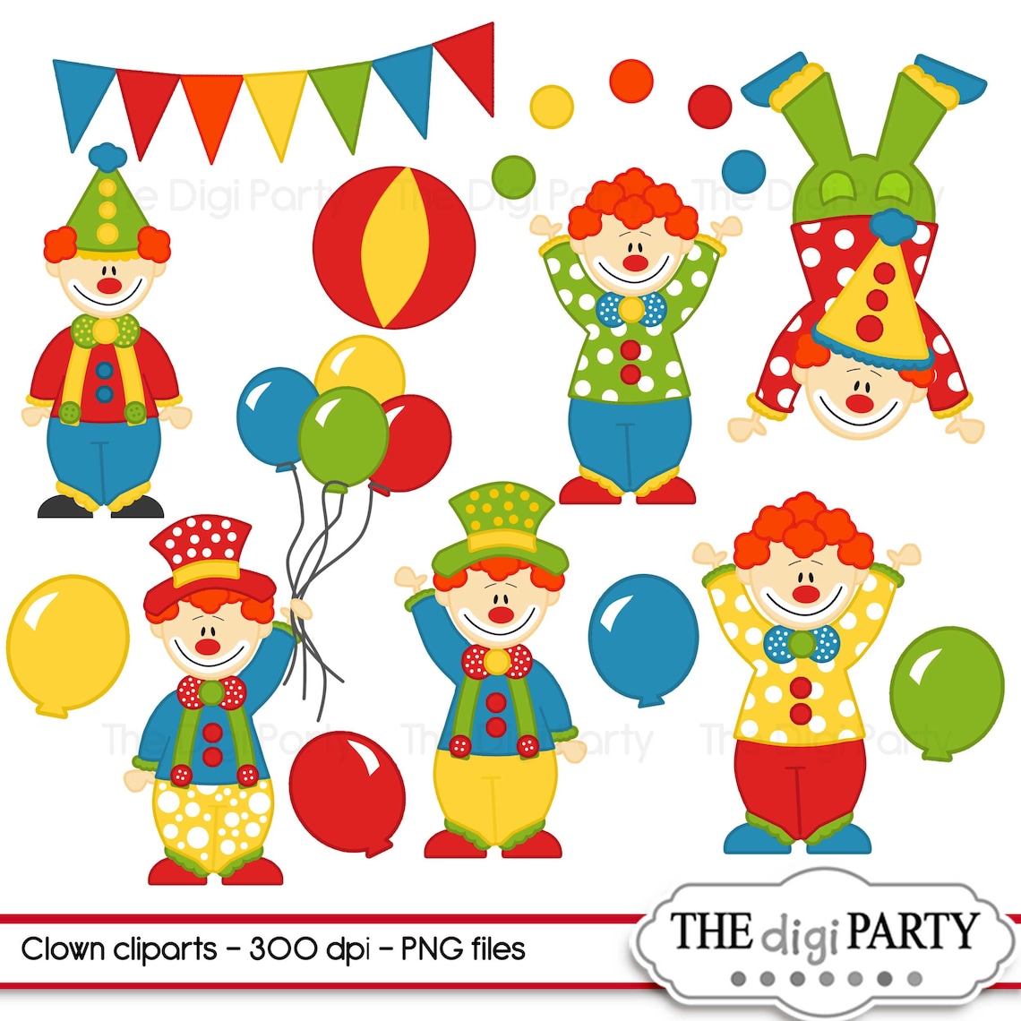 Imágenes Prediseñadas de Payaso de circo, para stickers manualidades y ... Imágenes Prediseñadas de Payaso de circo, para stickers manualidades y ...