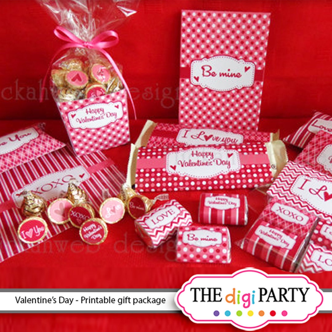 Valentine's Day Printable Decor, Valentines Wrappers for Him and for ...
