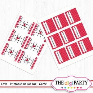 Tic Tac Toe Printable Valentines Day Game and Bag Labels, Great for ...