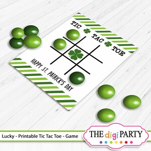 Tic Tac Toe printable st patricks day game and bag labels, great for ...