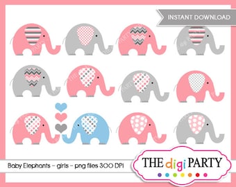 SVG Girl Elephant Birthday Baby Girl Elephant for Baby - Etsy