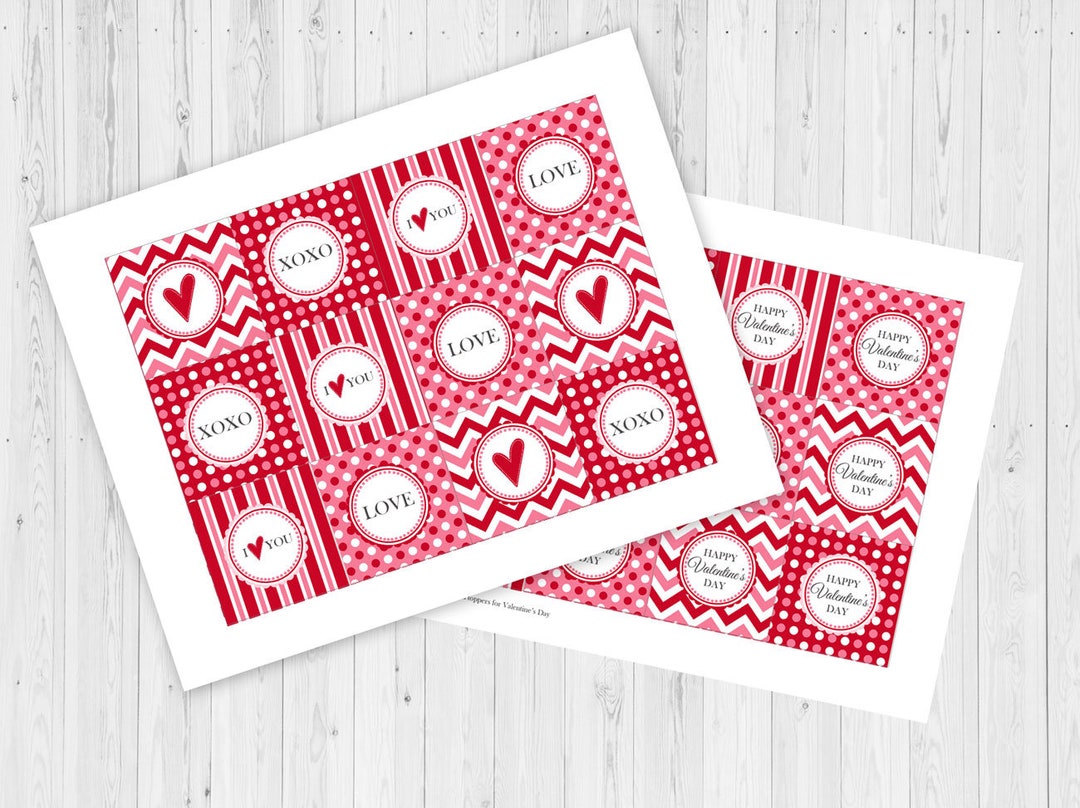 Valentine's Day Printable Digital Cupcake Toppers, Round Tags and ...