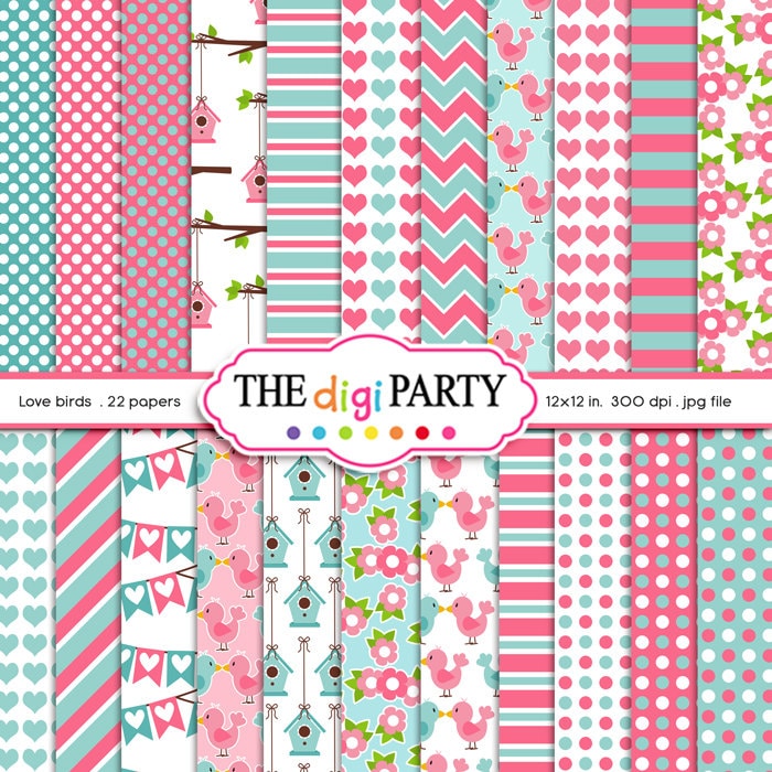 Valentine's Day Digital Paper Background Pattern | Etsy