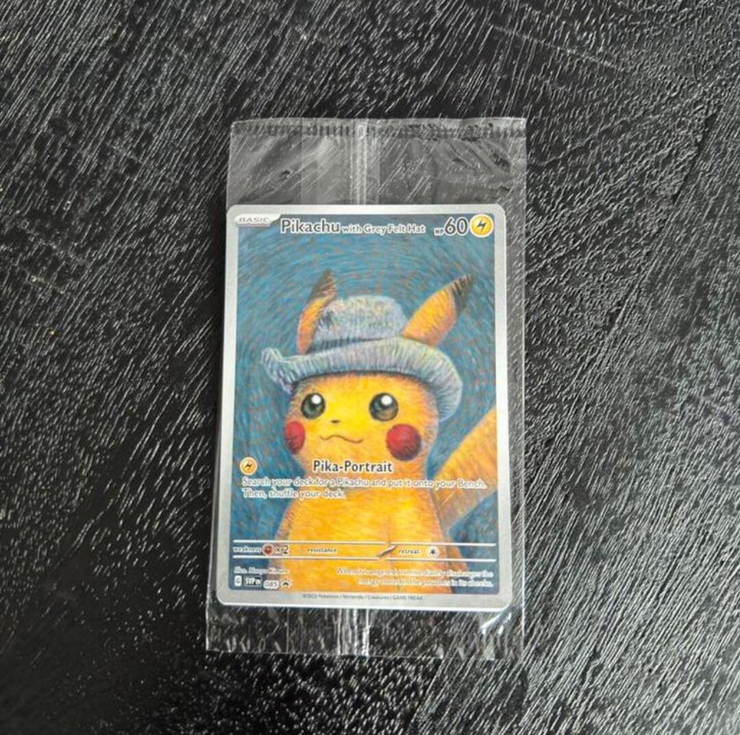 Pikachu Van Gogh Gray Velt Hat Proxy - Etsy