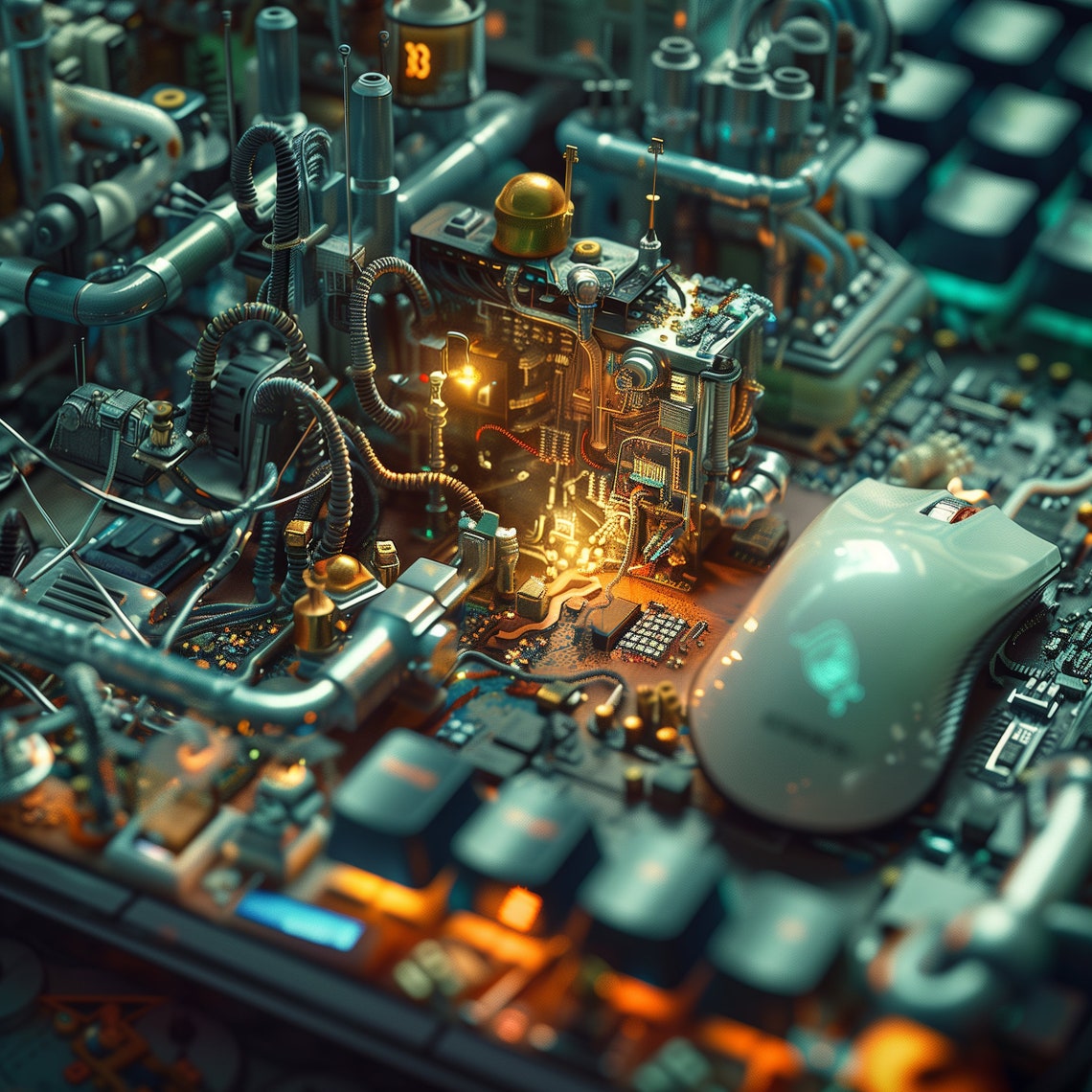 60 Miniature Electronic Worlds - Surreal Digital Art - PNG - 300 DPI ...