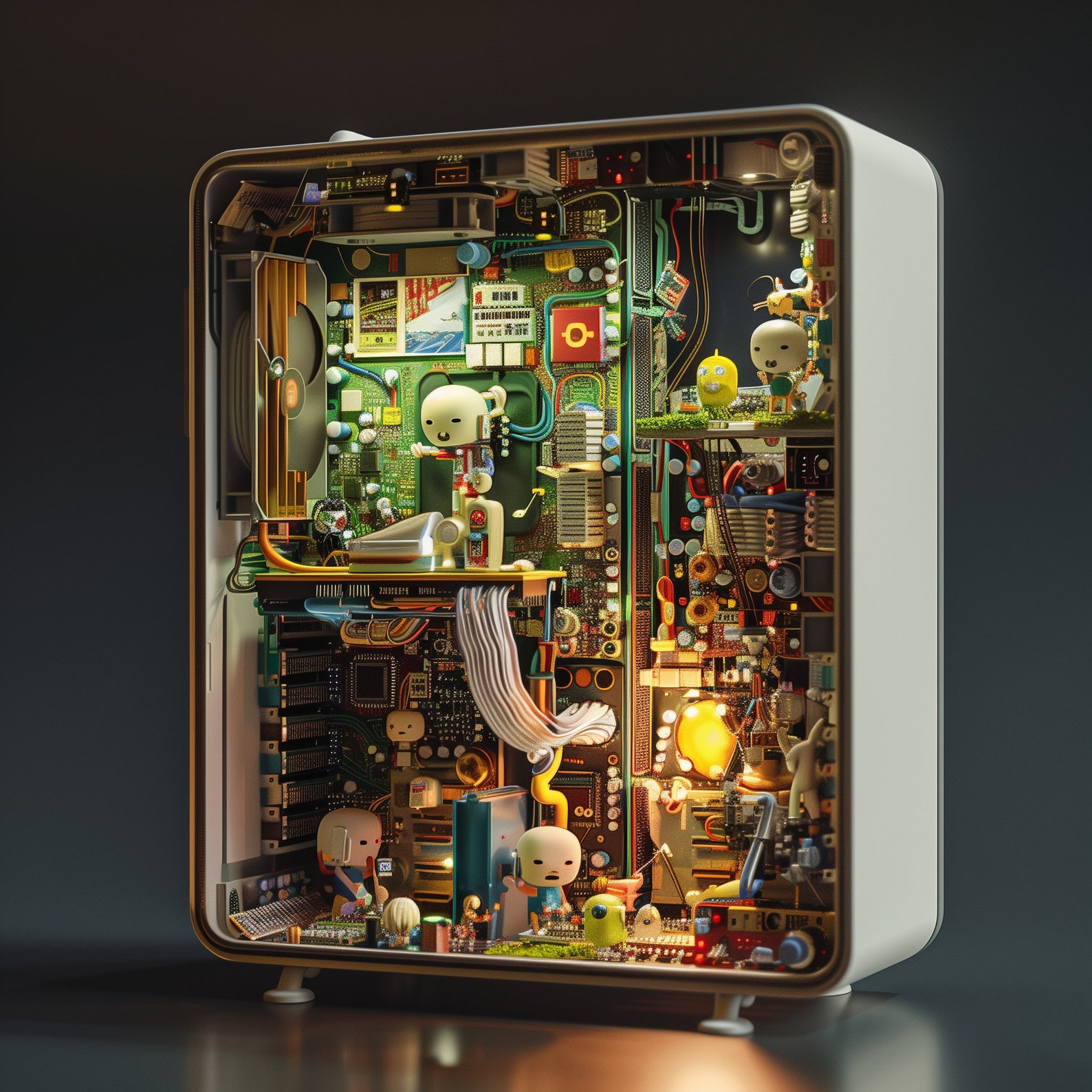 60 Miniature Electronic Worlds - Surreal Digital Art - PNG - 300 DPI ...