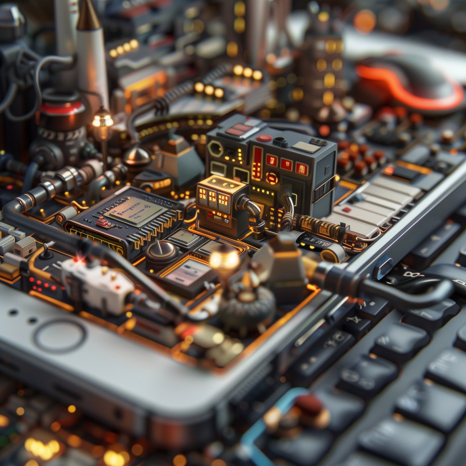 60 Miniature Electronic Worlds - Surreal Digital Art - PNG - 300 DPI ...