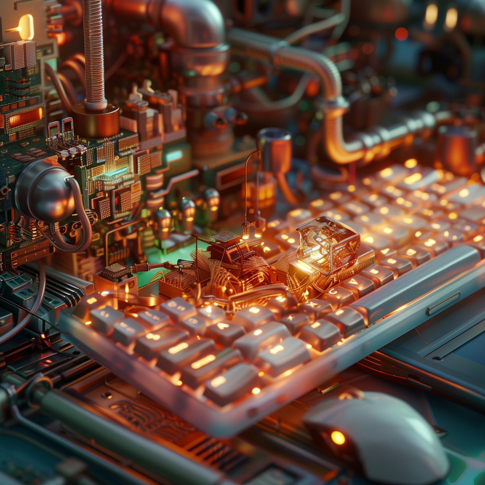 60 Miniature Electronic Worlds - Surreal Digital Art - PNG - 300 DPI ...