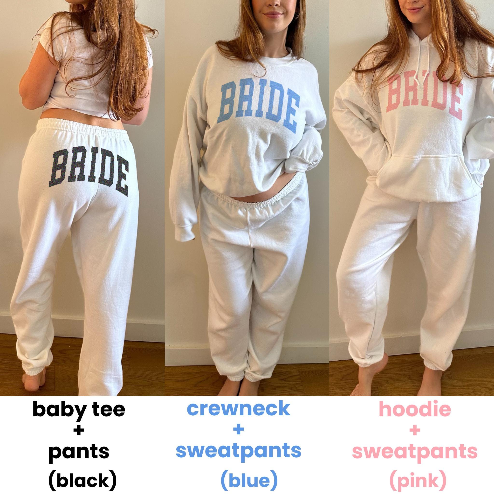 Bride Sweatsuit Gift Bride Sweat Set Bridal Loungewear Crop Top Baby ...
