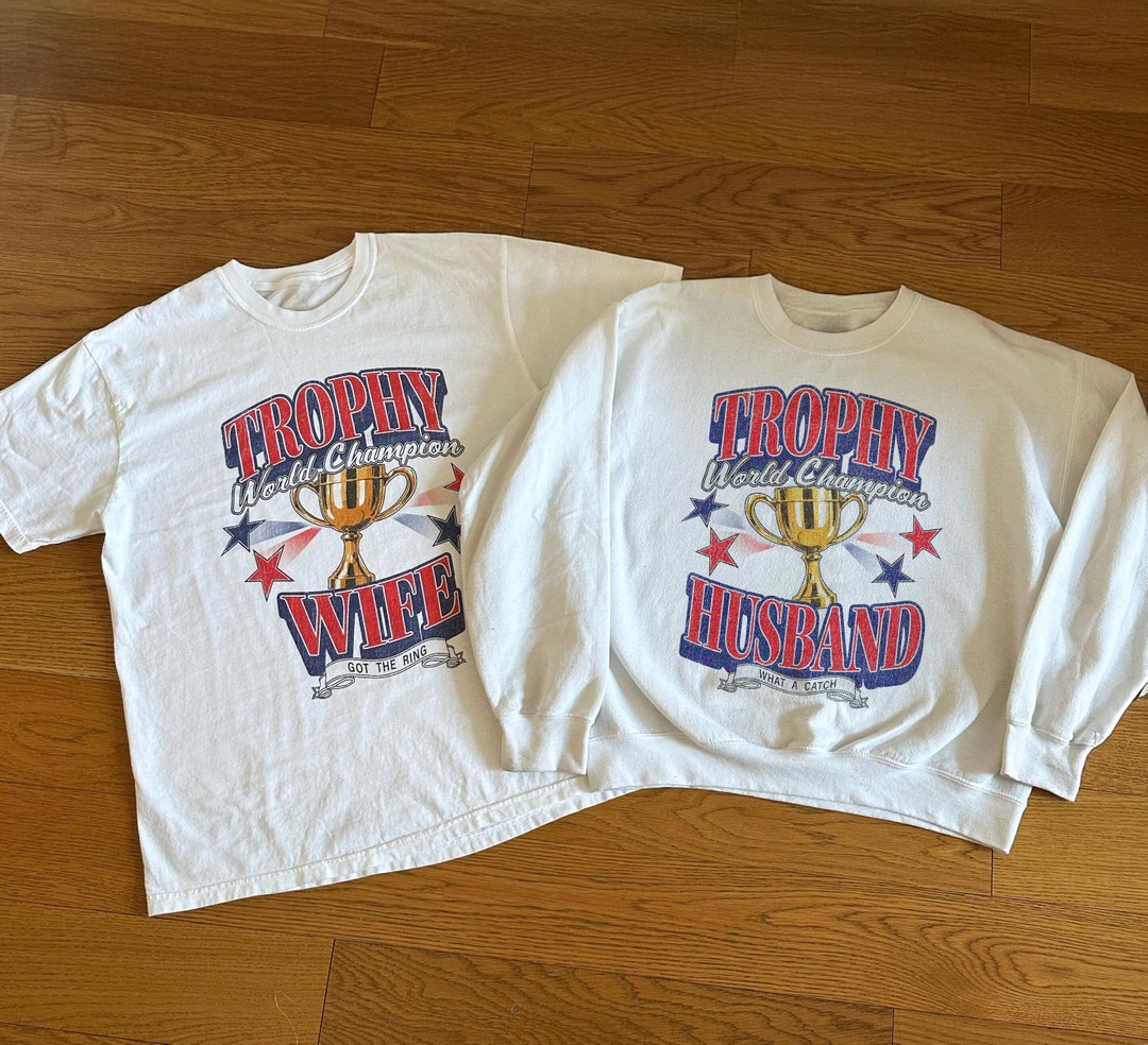 Trophy Husband Wife Matching Shirts - Couple Valentine’s Day Gift ...