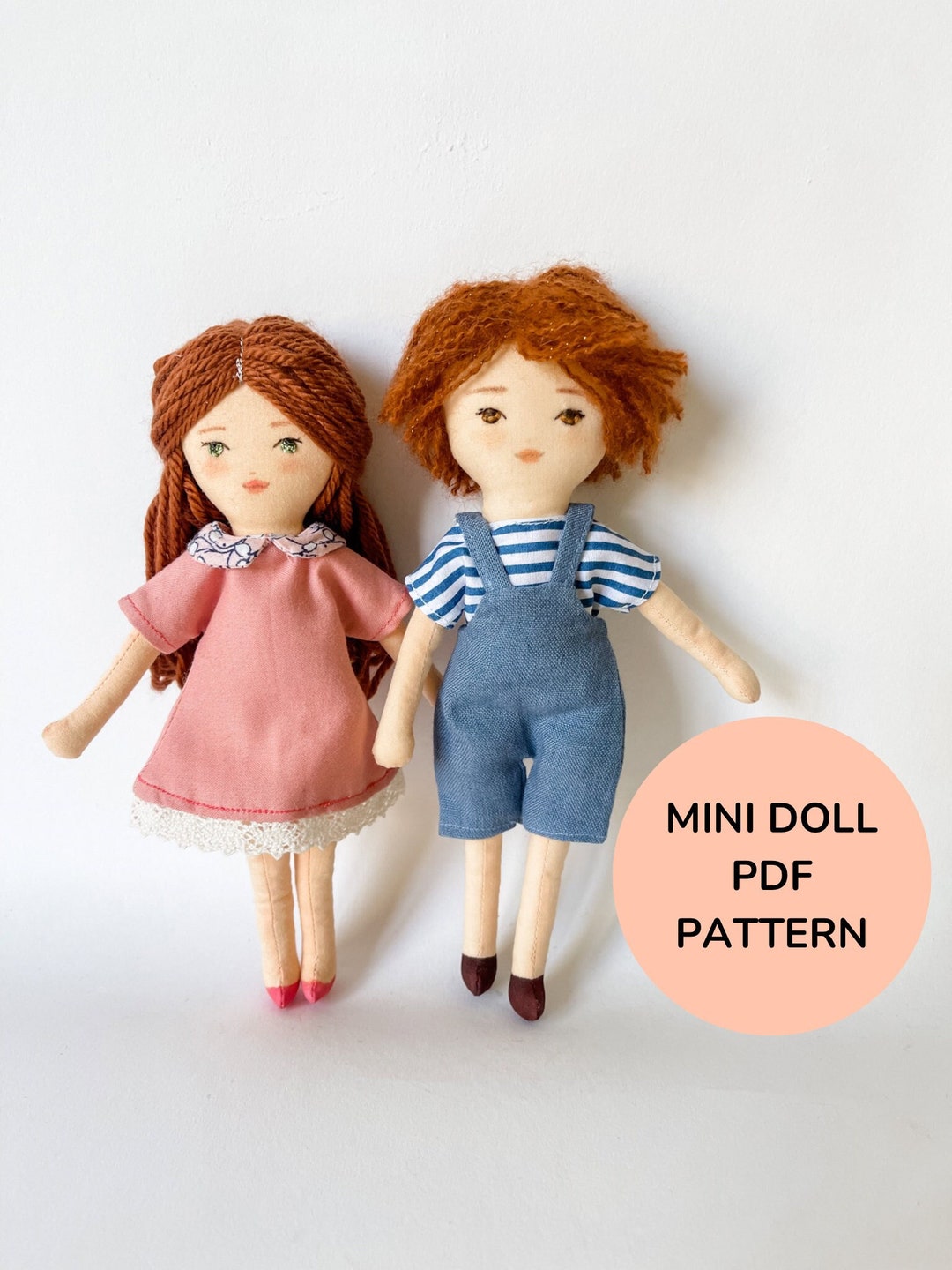 The Modern Mini Dolls PDF Pattern Instant Download Sewing Pattern Doll ...