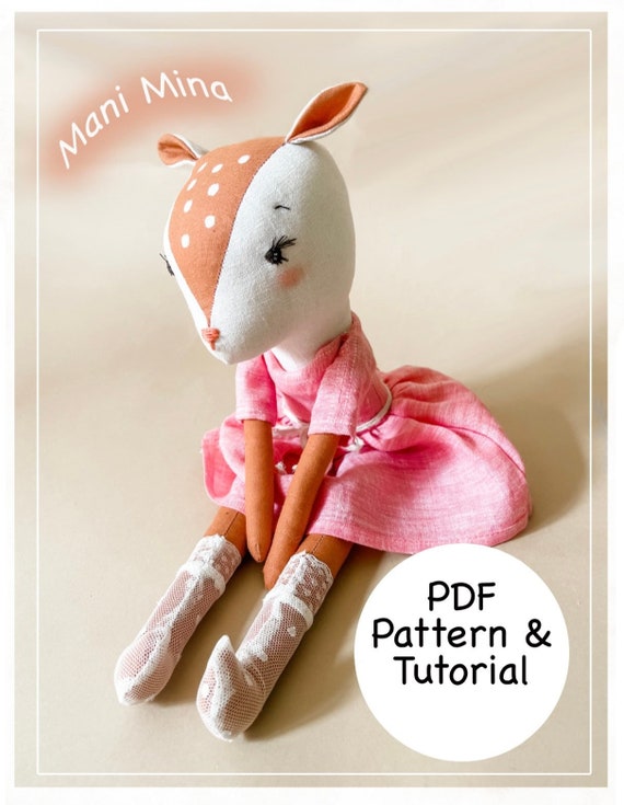 Mila the Deer Doll PDF Pattern Instant Download Sewing - Etsy Canada