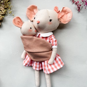 The Lula Mouse Family Dolls PDF Pattern - Instant Download Sewing ...