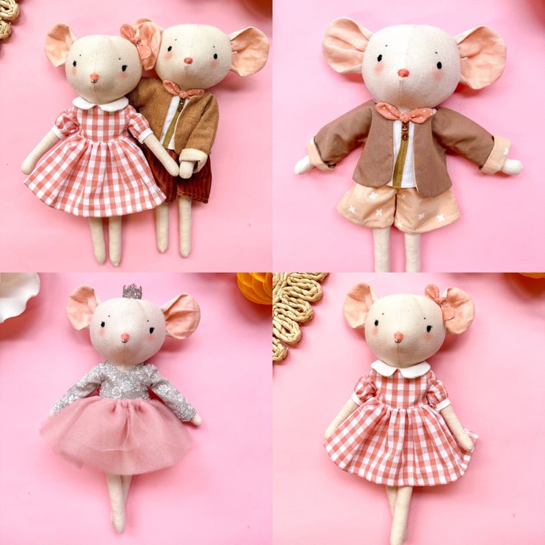 Lula the Mouse Doll PDF Pattern - Instant Download Sewing Pattern ...