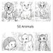 50 ANIMAL Coloring Pages, Animals Coloring Book, Coloring Pages for ...