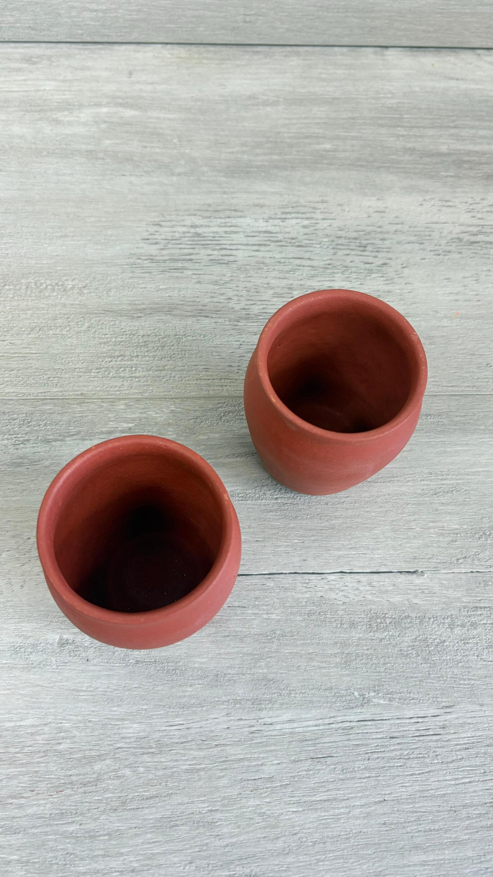 Set of 2 Clay Cup – Handmade Terracotta Kulhar – Eco Friendly Drinkware ...
