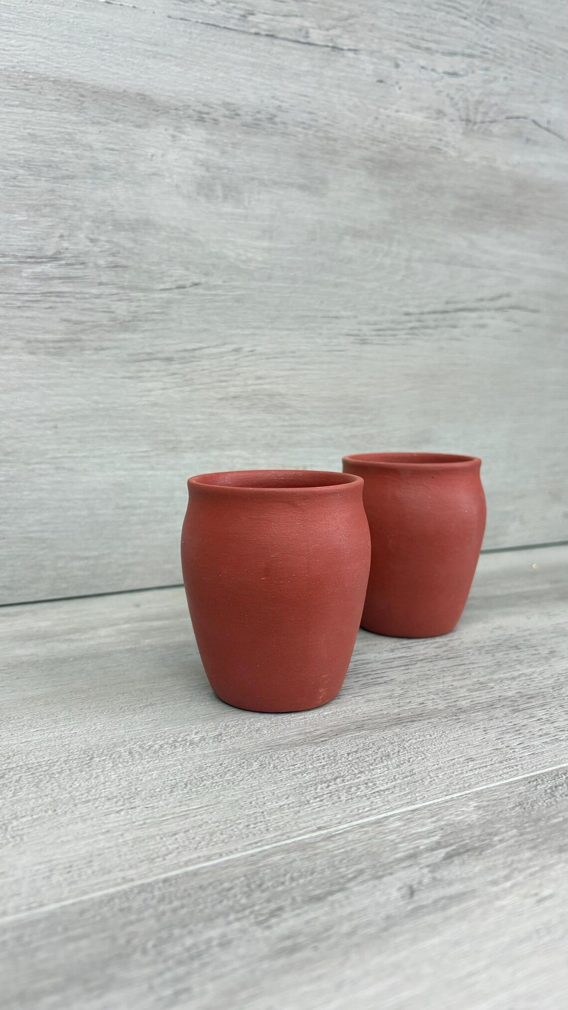 Set of 2 Clay Cup – Handmade Terracotta Kulhar – Eco Friendly Drinkware ...