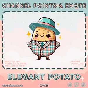 Elegant Potato Channel Point | Cute Twitch Emote | Stream | Twitch ...