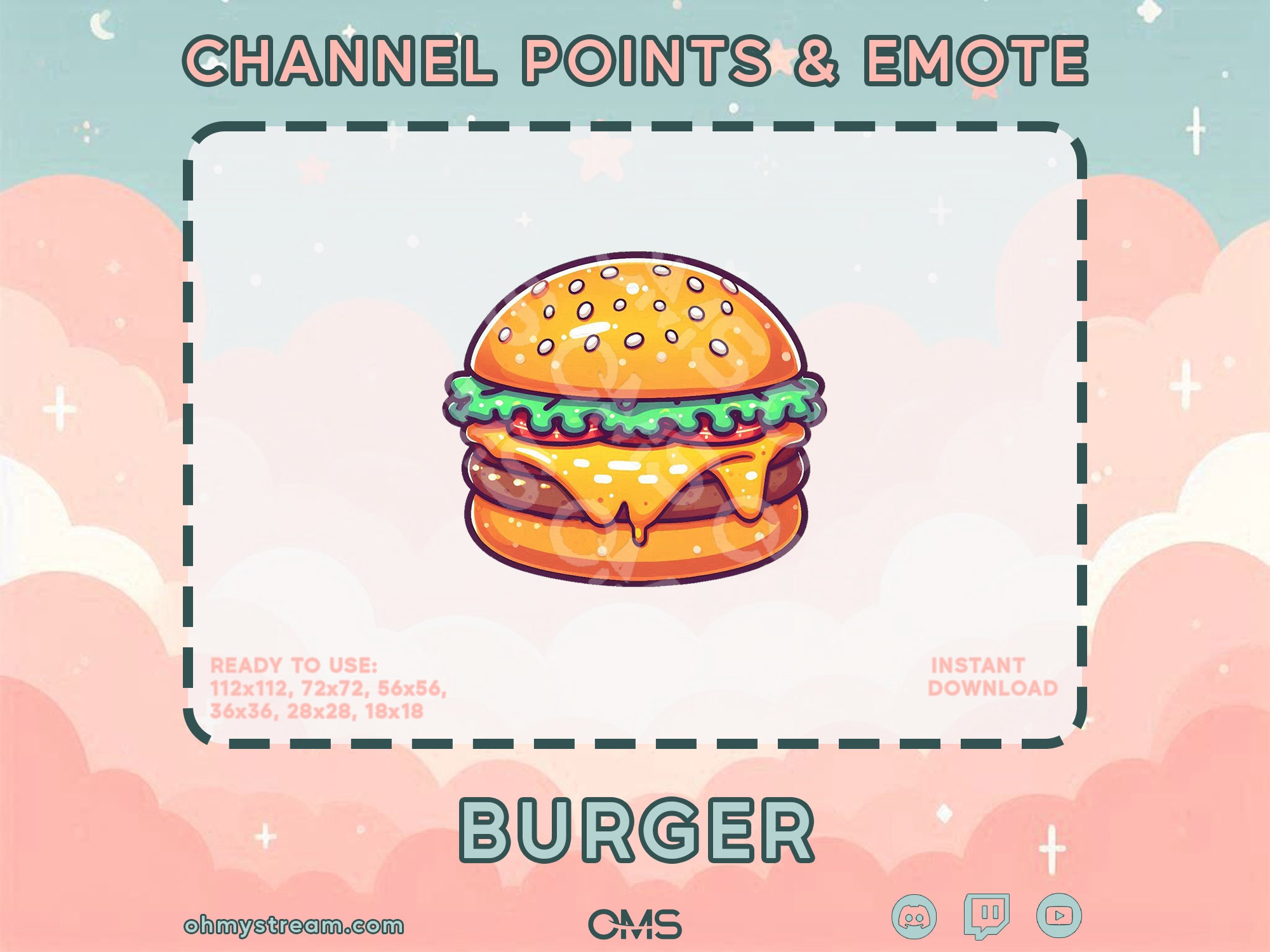 Burger Channel Point Twitch Emote Stream Twitch Channel Points Youtube ...