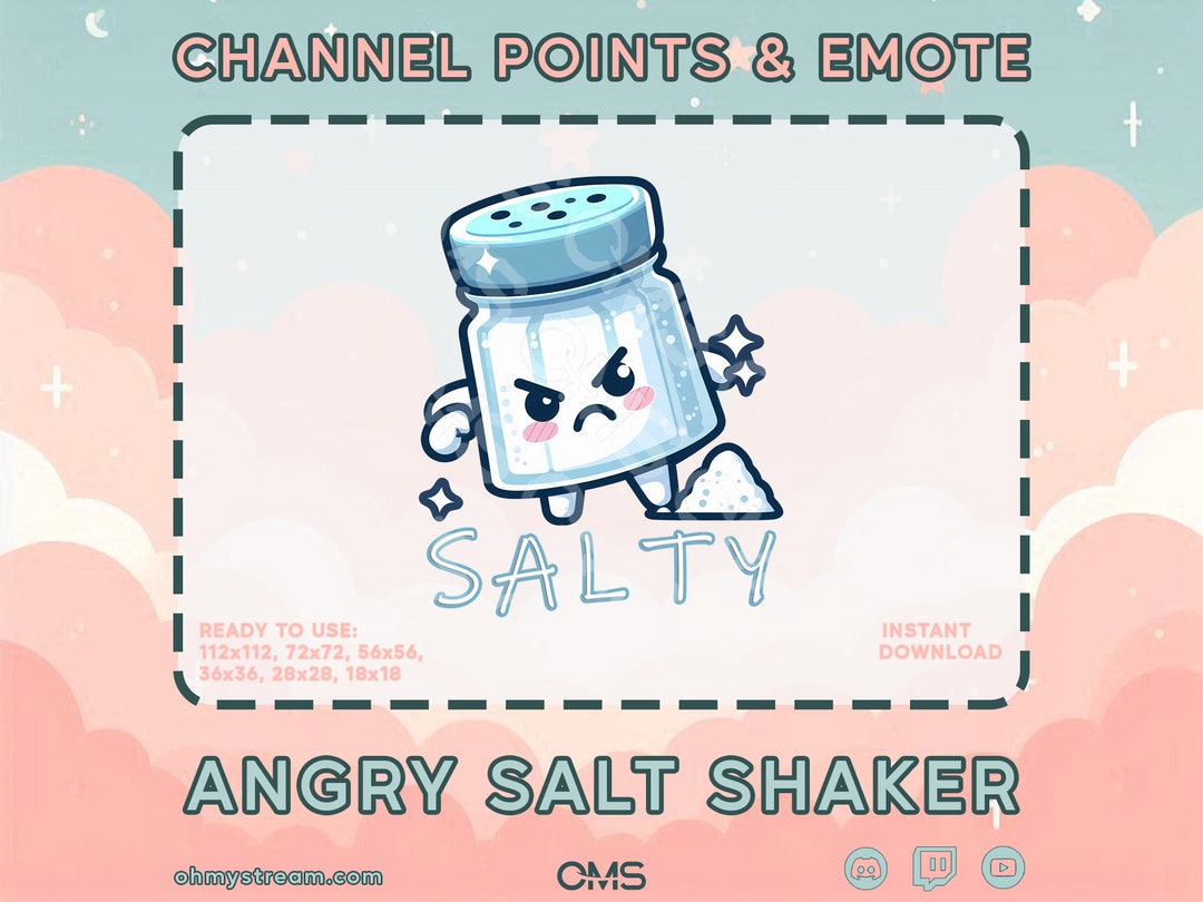 Salty Angry Salt Channel Point | Twitch Emote | Stream | Punkty Kanału ...