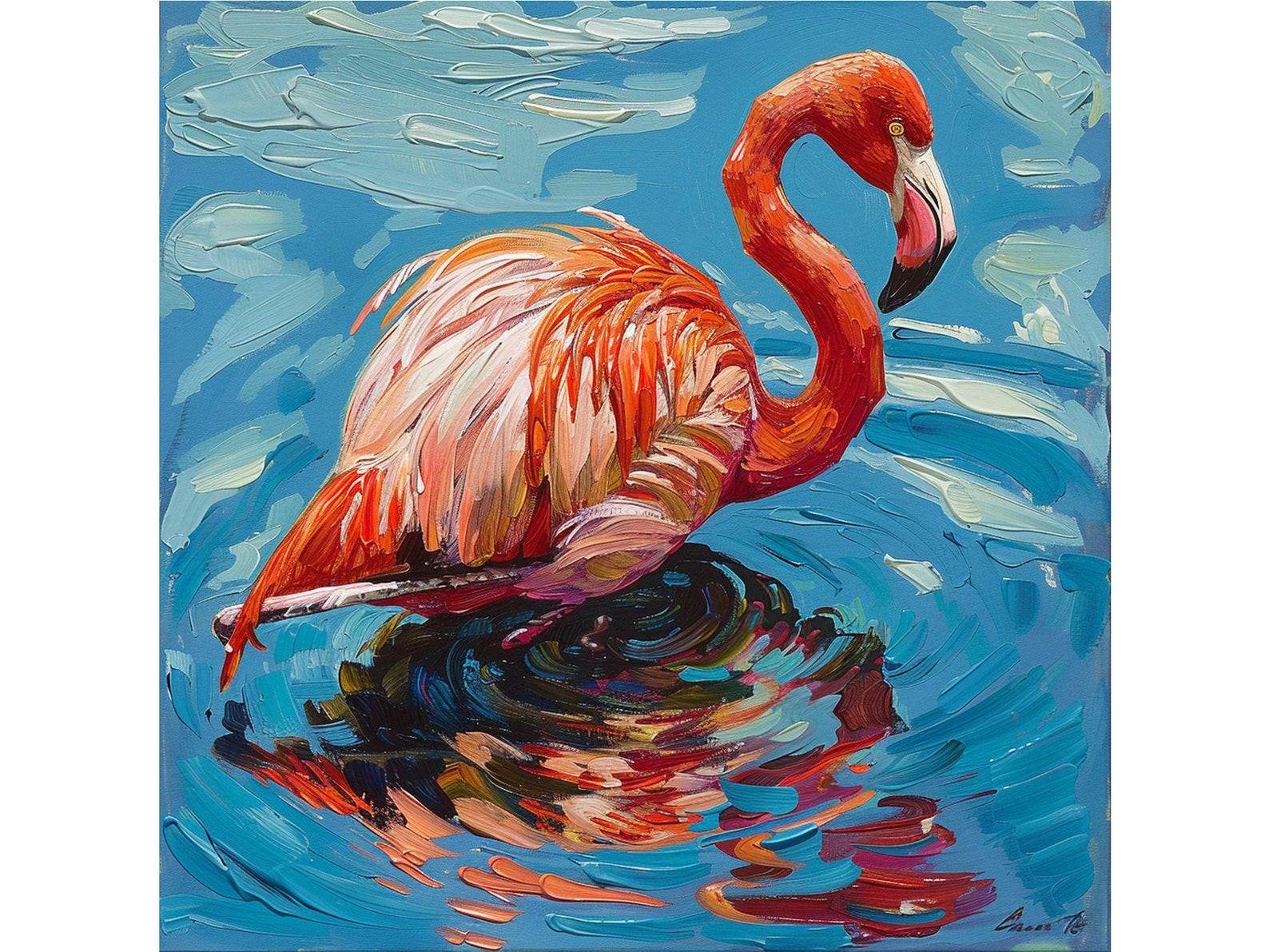 Beach Flamingo Friends Png - Etsy