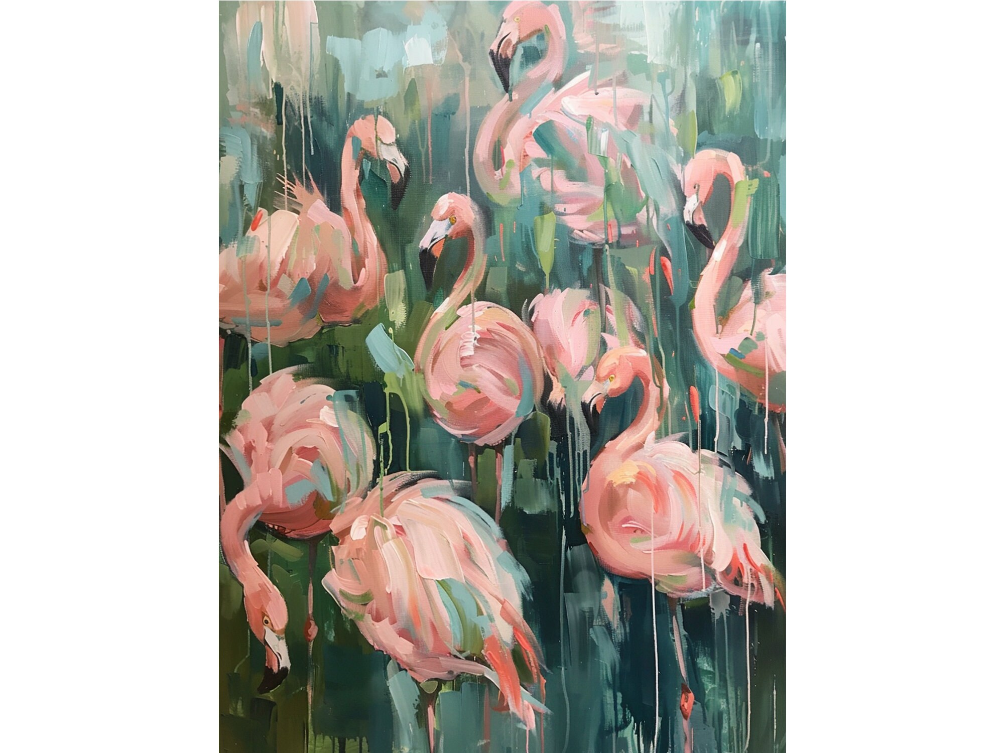 Beach Flamingo Friends Png - Etsy