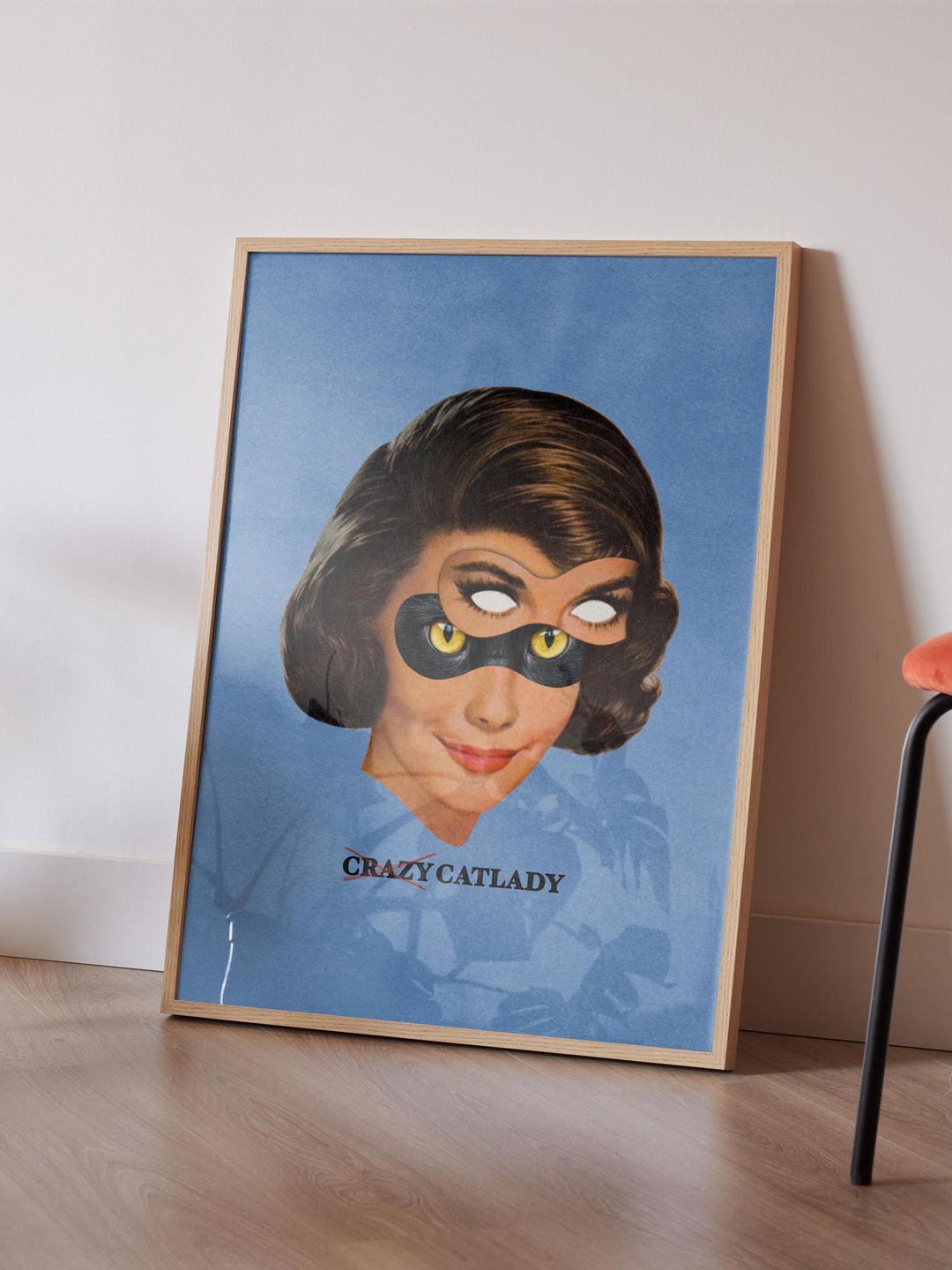 Crazy Catlday - Girly Art | Retro Poster | Vintage Pin-up Girl | Trippy ...
