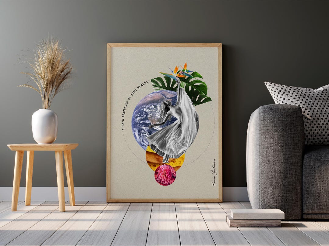 Eternity Collage Art Print: Spiritual Surreal Poster, Divine Feminine ...