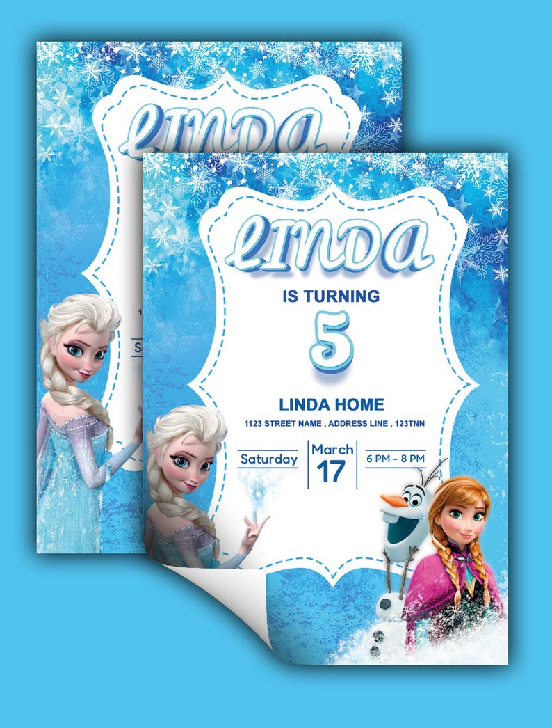 FROZEN Invitation Elsa Birthday Invitation | Girls Party Invitation ...
