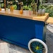 Navy Blue 5ft Mobile Bar Cart, Bar Cart, Mobile Bar, Coffee Cart ...