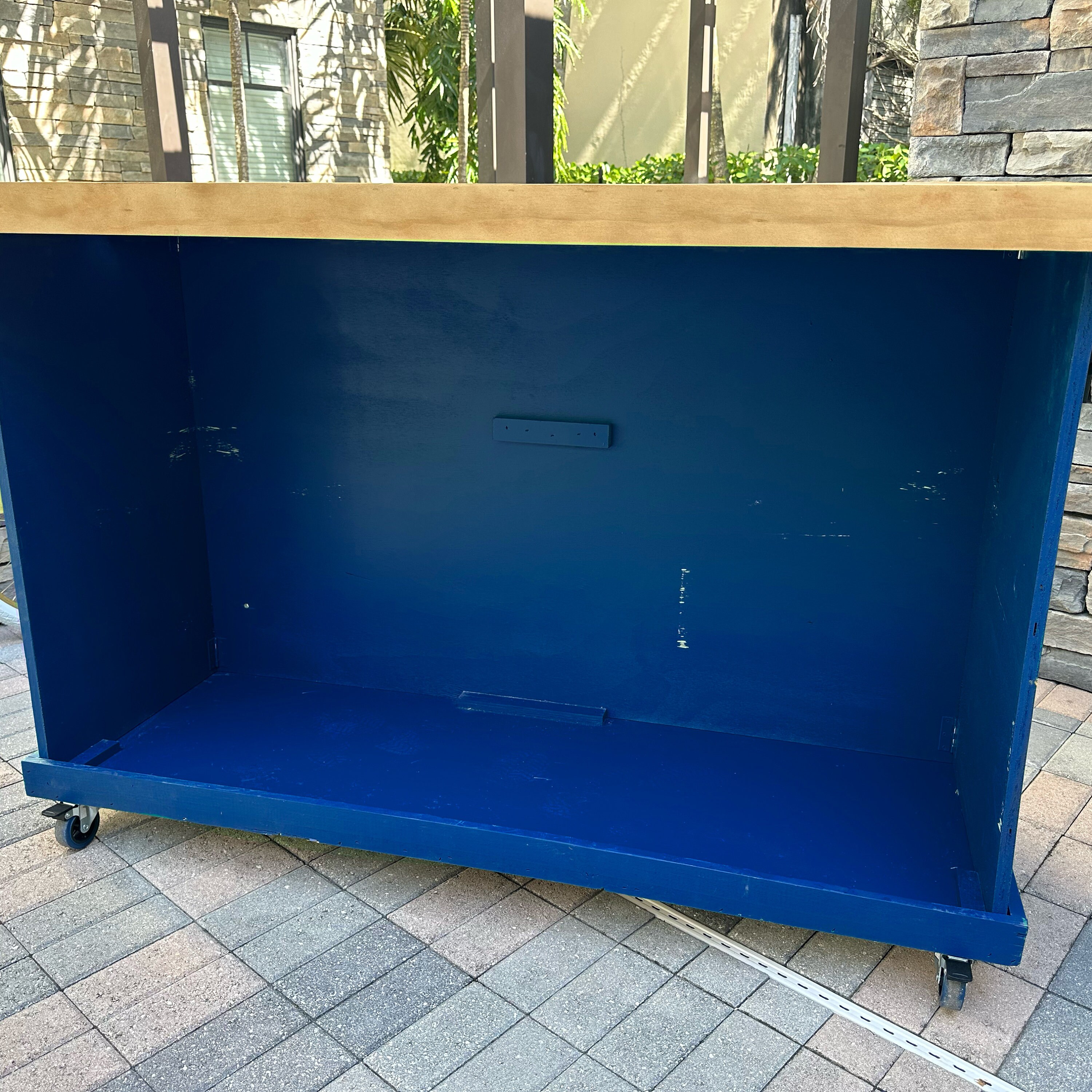 Navy Blue 4ft Mobile Bar, Bar Cart, Mobile Coffee Bar, Coffee Cart ...