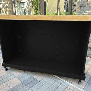 Black 5ft Mobile Bar Cart, Black Cart, Bar Cart, Black Mobile Bar ...